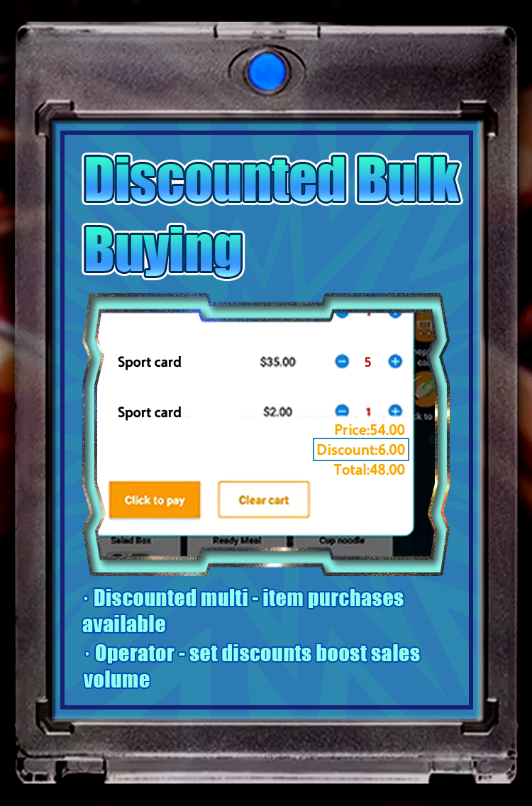 Sports Cards Vending Machine with display cabinet and elevator