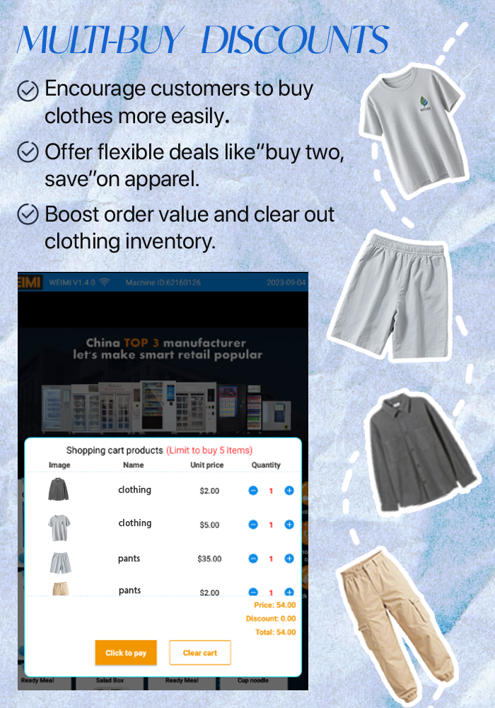 Custom Clothes Vending Machine with Hanging Slots