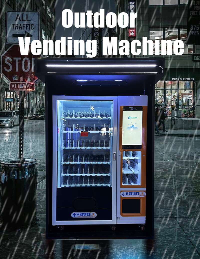 Outdoor Vending Machine with Housing for Snack Drink