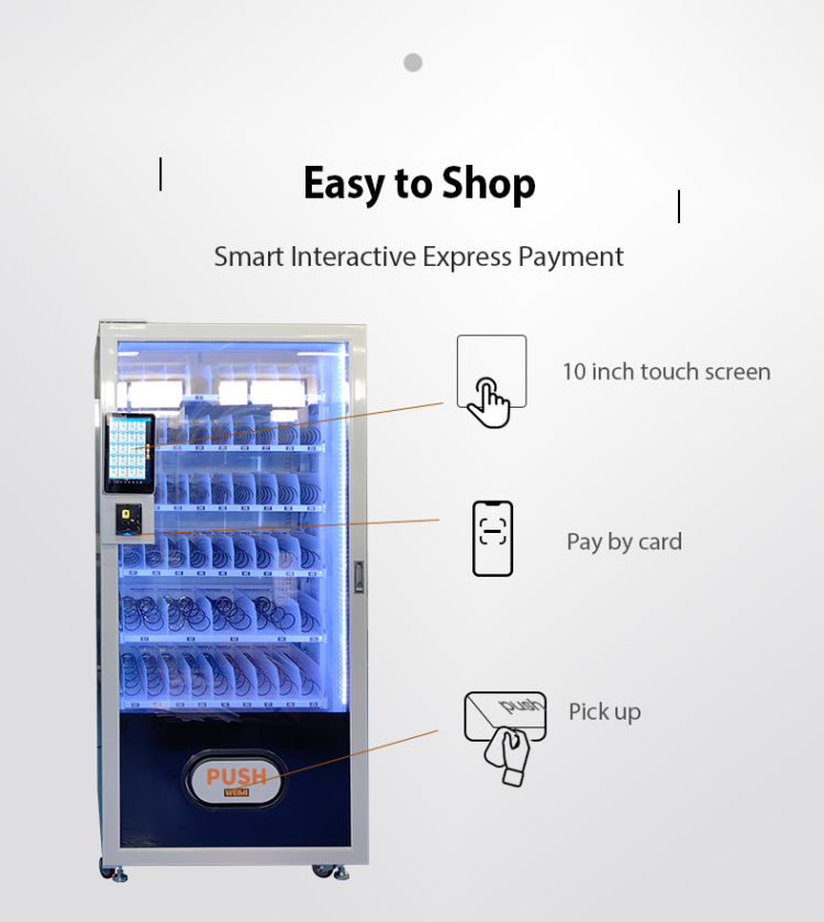 Small Snacks and Drinks Vending Machine with Touchscreen