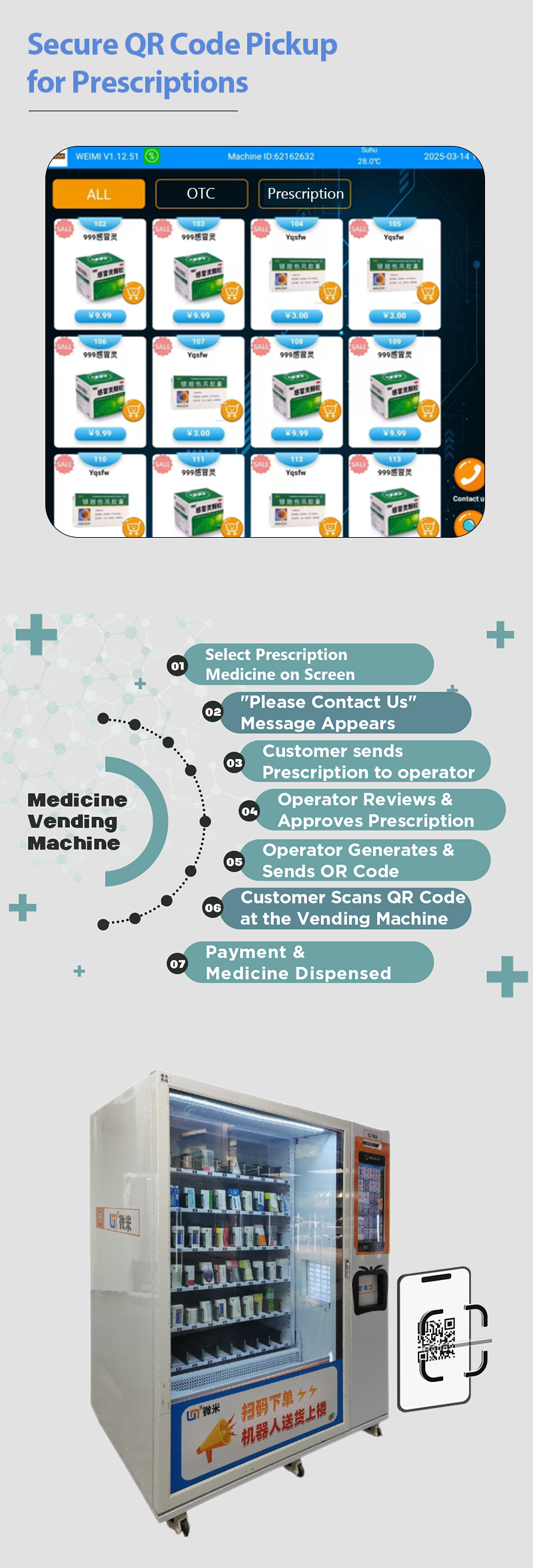 24/7 Pharmacy Clinic Medicine Vending Machine