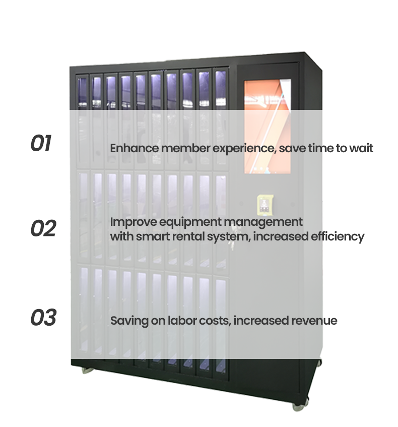 Rental Vending Machine for Padel Rackets Sporting Goods