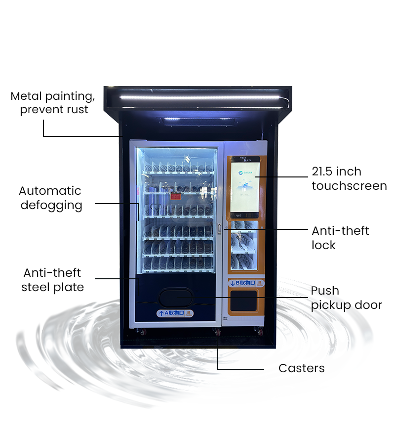 Outdoor Vending Machine with Housing for Snack Drink