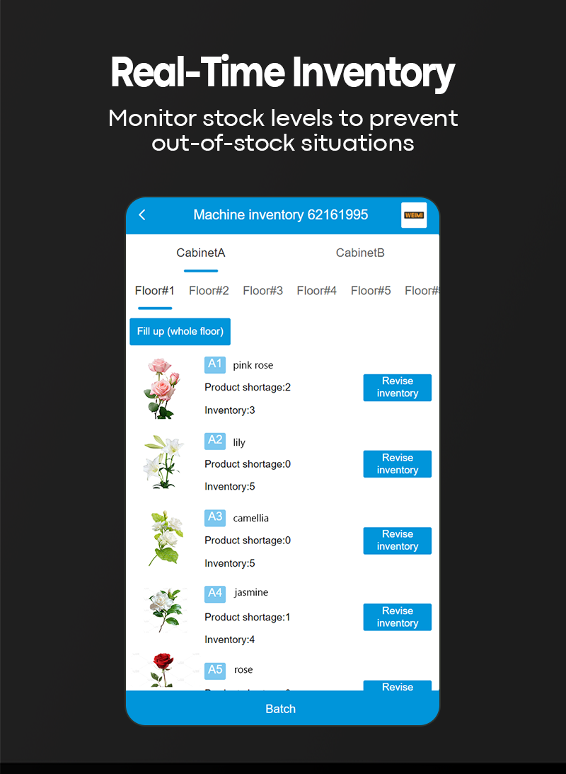 WEIMI Grab-and-Go Flower Vending Machine for Bouquet Retail