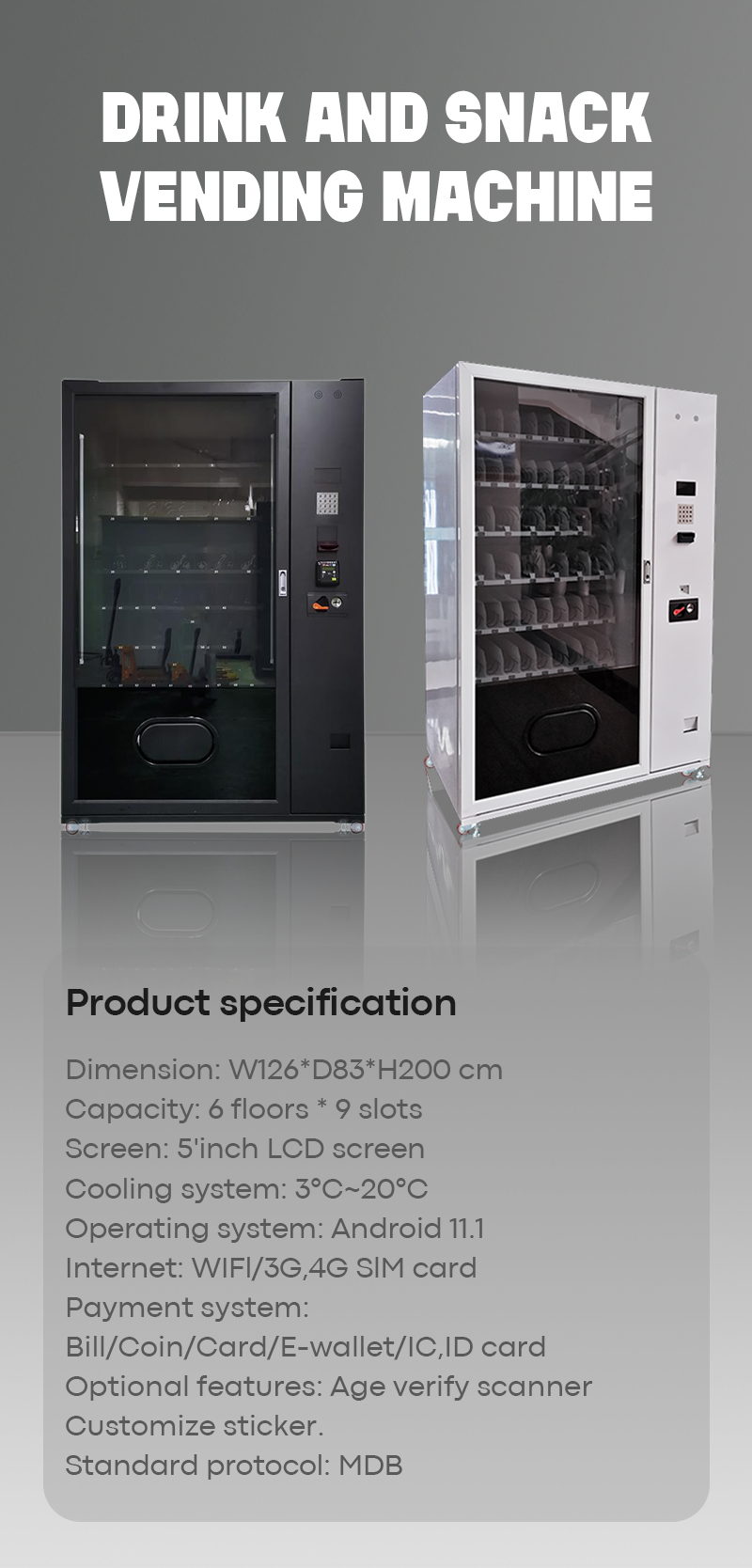 Keypad Age Verification Vending Machine for Germany