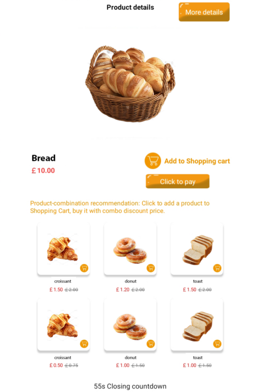 Mini distributeur automatique intelligent pour gâteaux et beignets frais