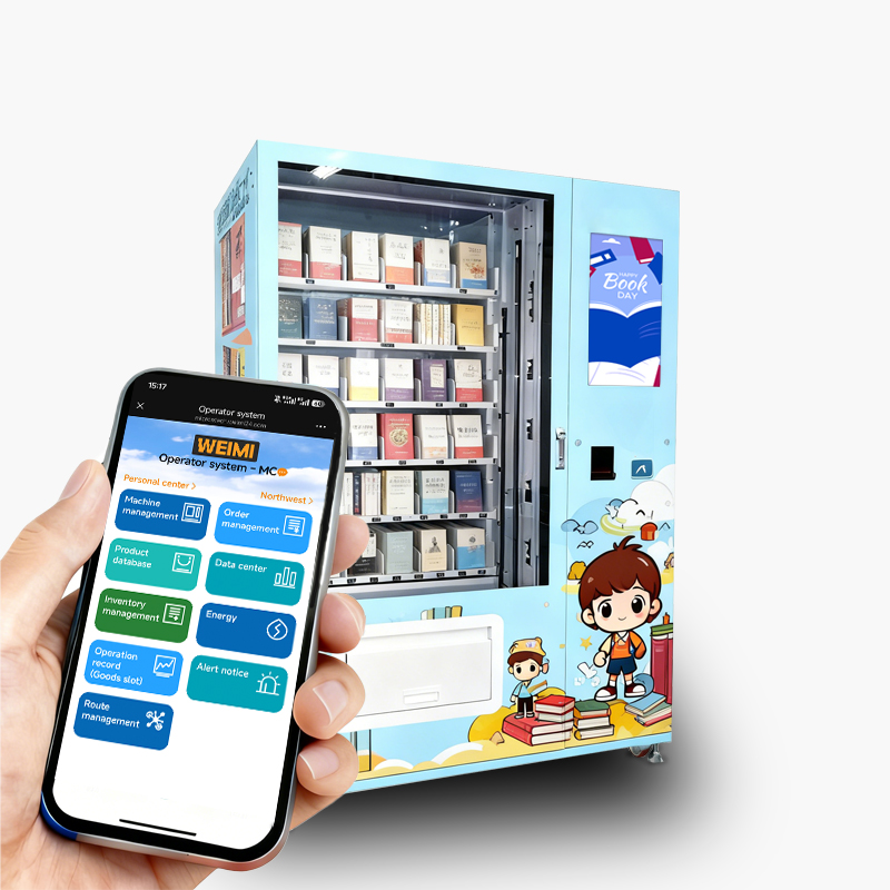 Books vending machine with touchscreen 24/7 self service