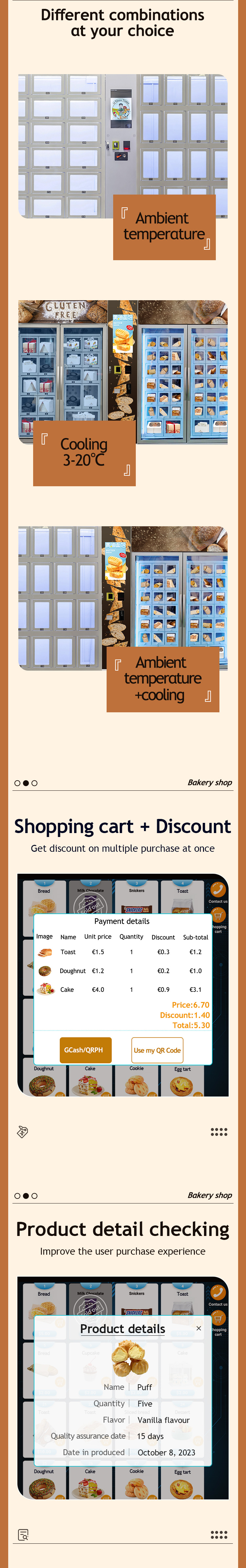 baked bread locker vending machine for Malaysia