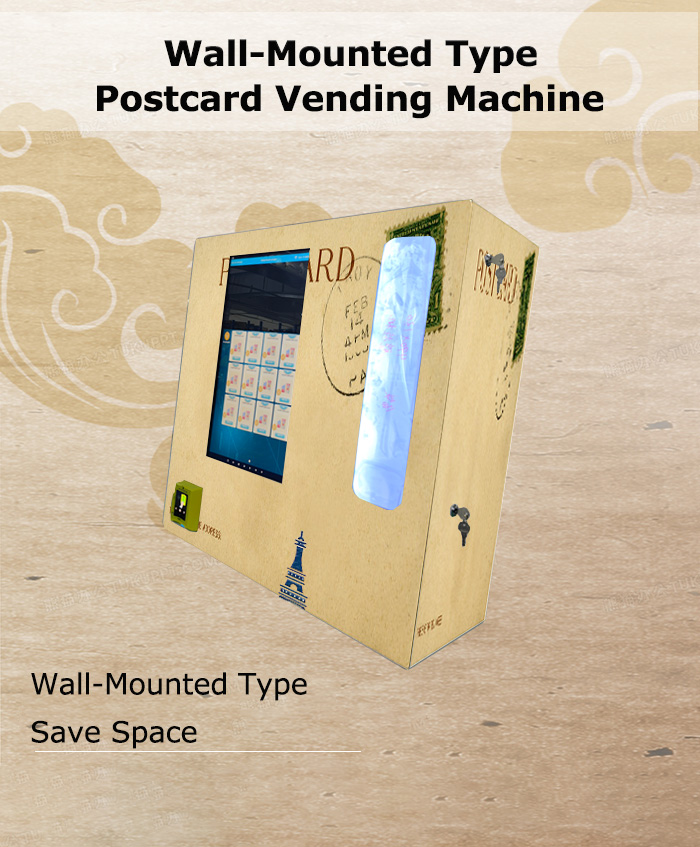 Wall-Mounted Postcard Vending Machine for Tourism Spots