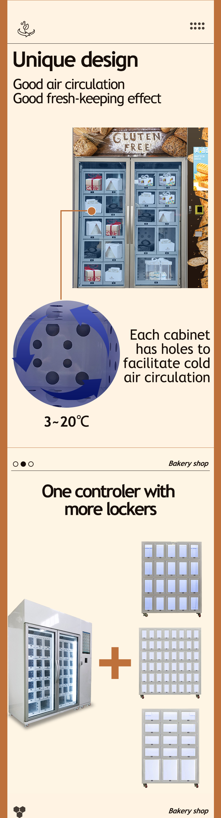 baked bread locker vending machine for Malaysia
