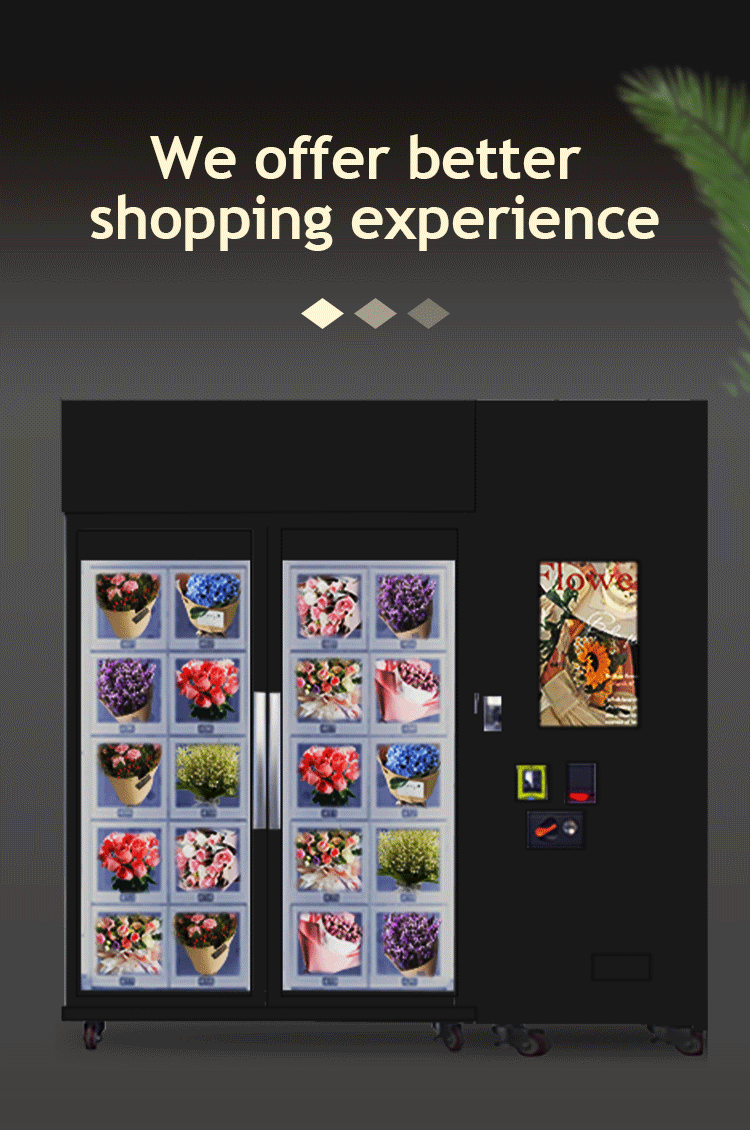 flower and gift vending machine for unmanned flower store