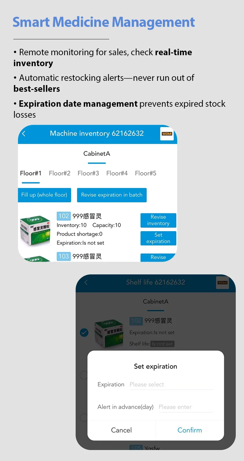 24 hour pharmacy otc medicine vending machine with elevator